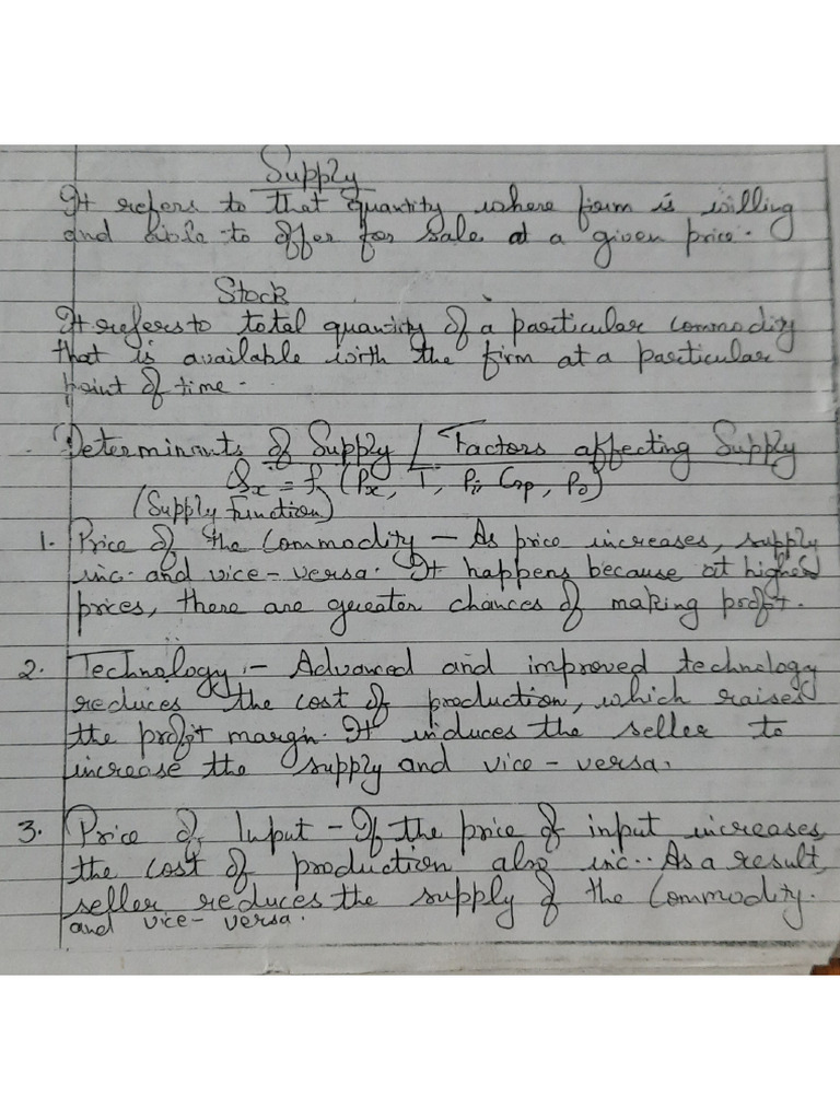 Supply Notes 11 | PDF