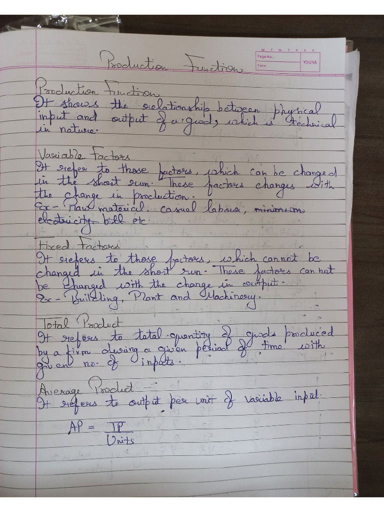 Production Function | PDF