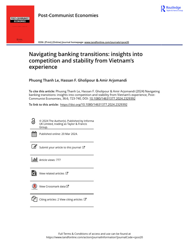 Navigating Banking Transitions Insights Into Competition and Stability ...