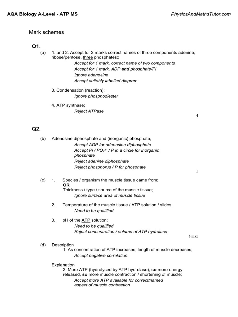 Understanding ADP and Pi in Biology | PDF | Adenosine Triphosphate ...