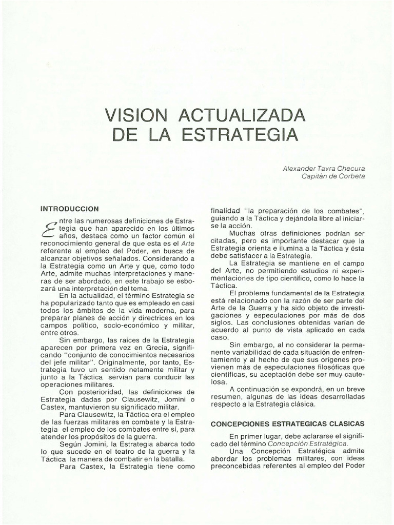Estrategia Actualizada Beaufre Chile | PDF | Estrategia militar | Militar