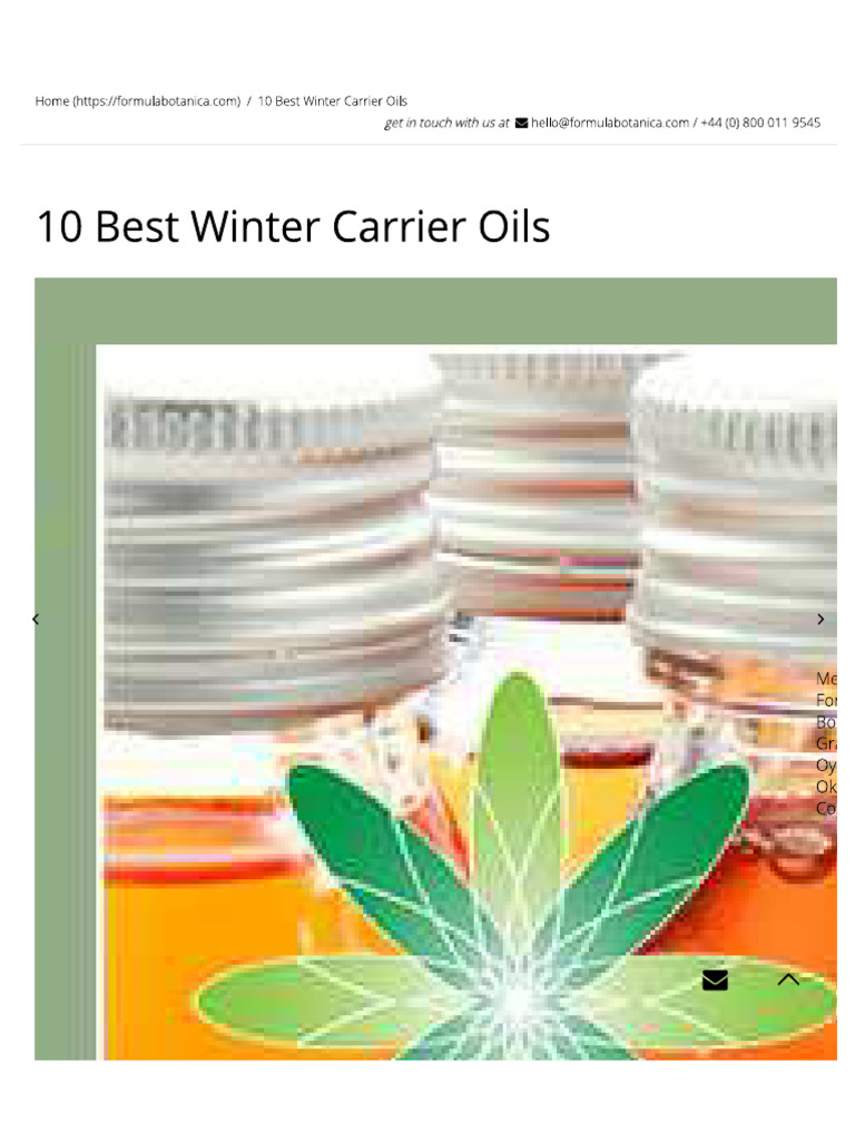 10 Best Winter Carrier Oils | PDF