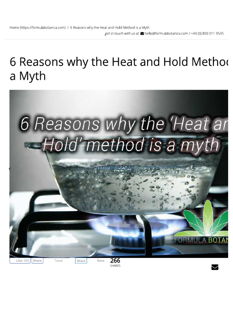6 Reasons Why The Heat and Hold Method Is A Myth | PDF