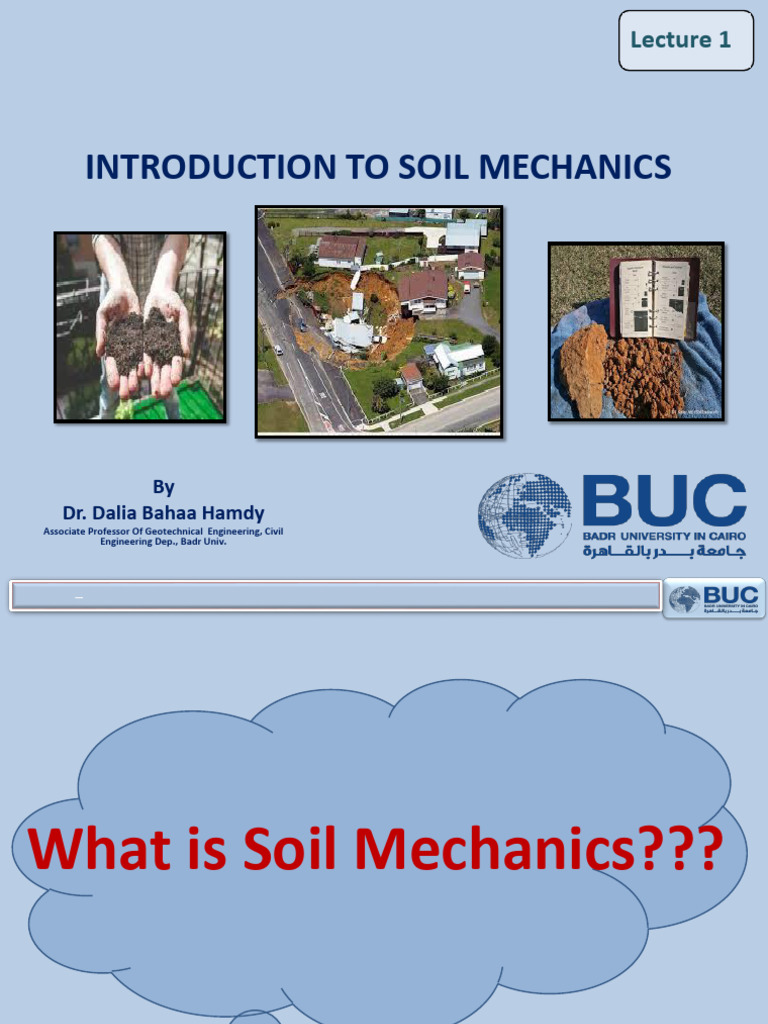 Lecture 1 Introduction To Soil Mechanics | PDF | Soil Mechanics | Soil