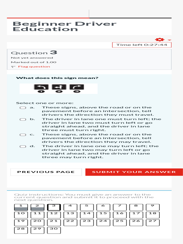 Quiz - Chapter 1 - Traffic Control Devices (Part-I) (Page 3 of 30) | PDF