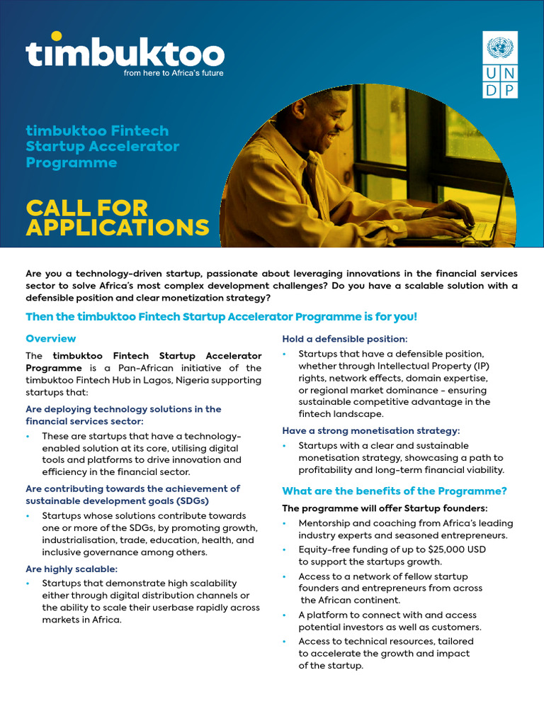 Call For Applications - English | PDF | Startup Company | Small ...