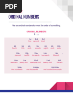 Ordinal Numbers Worksheet | PDF
