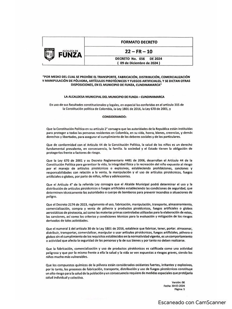 Decreto 056 | PDF