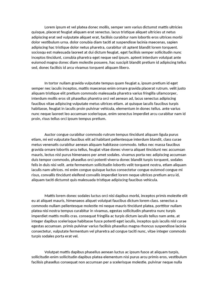 Lorem Ipsum Et Vel Platea Donec Mollis | PDF