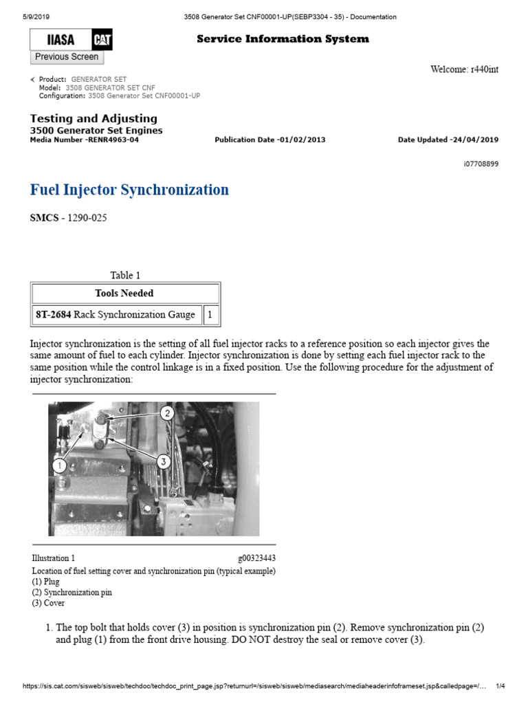 3508 Generator Set CNF00001-UP (SEBP3304 - 35) - Documentation7 | PDF ...