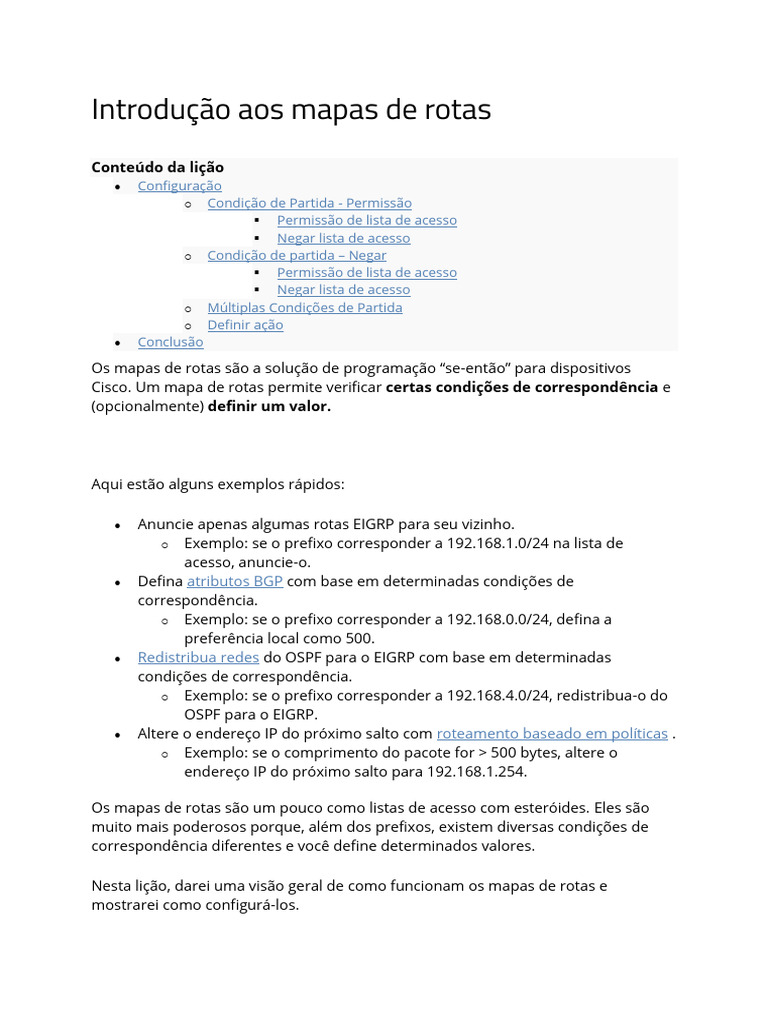 10-Introdução Aos Mapas de Rotas | PDF | Roteamento | Padrões da internet