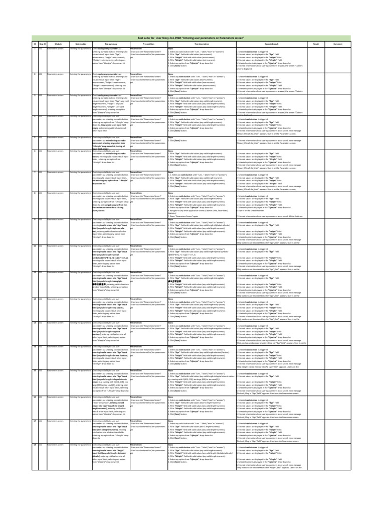Test Suite Example Pdf Parameter Computer Programming Button