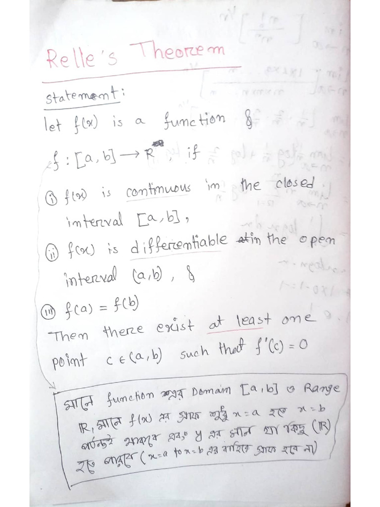 Rolle's Theorem & Mean Value Theorem | PDF