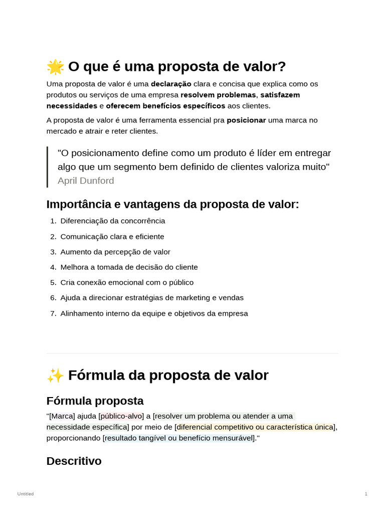 Proposta de Valor: Definição e Exemplos | PDF | Marca | Segmentação de ...