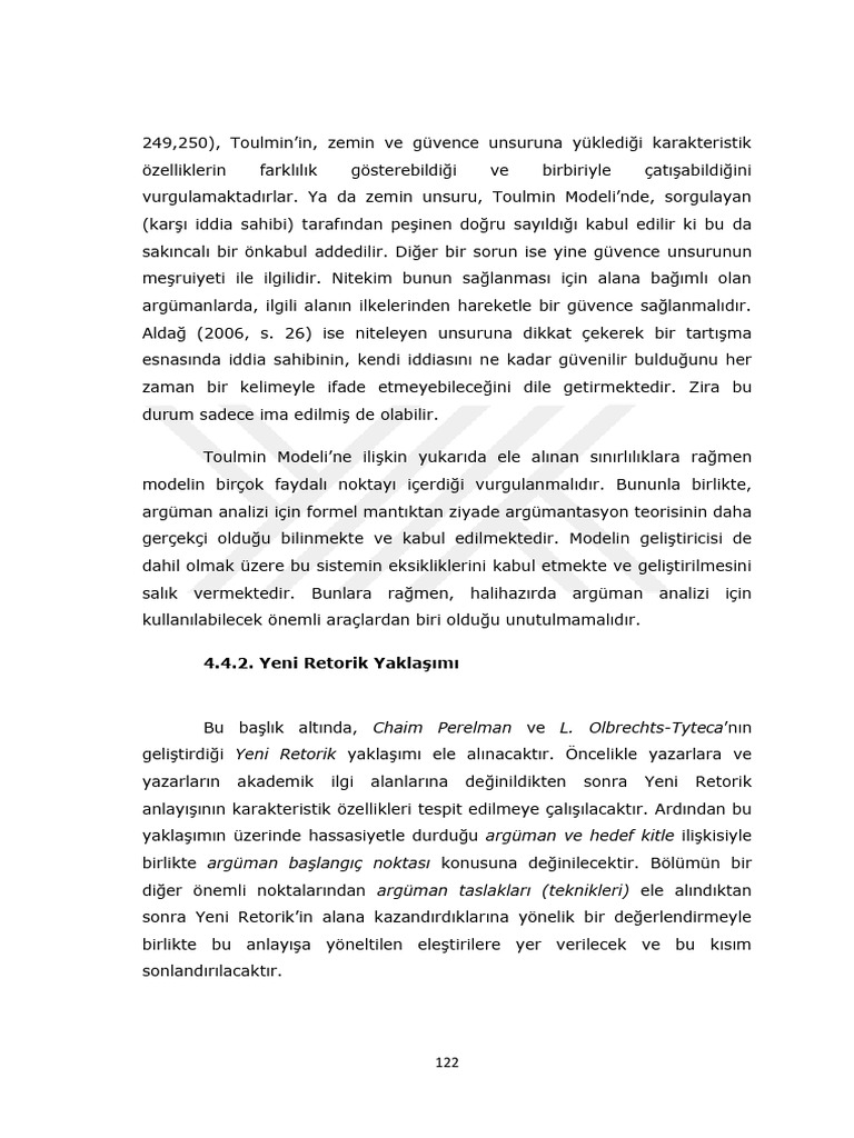 Yeni Retorik C. Perelman ve Argümantasyon | PDF