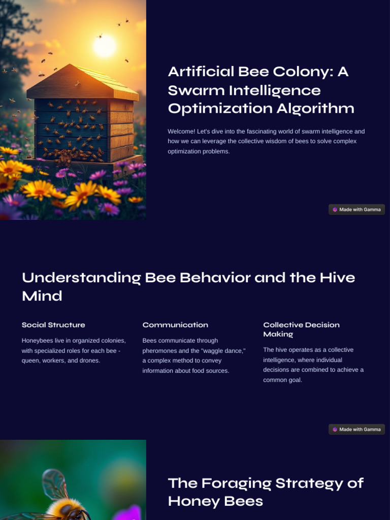 Artificial Bee Colony A Swarm Intelligence Optimization Algorithm | PDF | Honey Bee | Bees