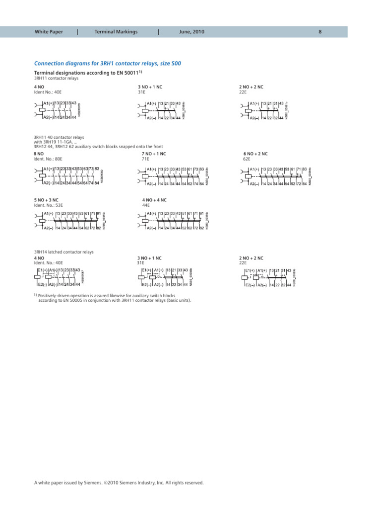 Terminal Markings For Contactors and Relays - 8 | PDF