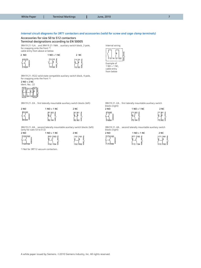 Terminal Markings For Contactors and Relays - 7 | PDF