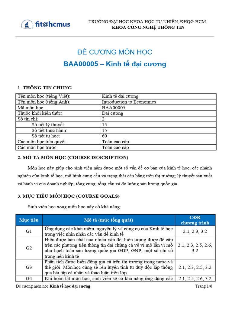 BaEco - Syllabus 2024 | PDF