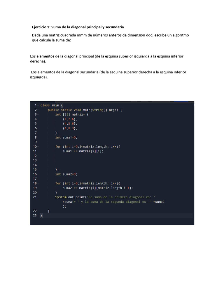 Ejercicio 1 java | PDF