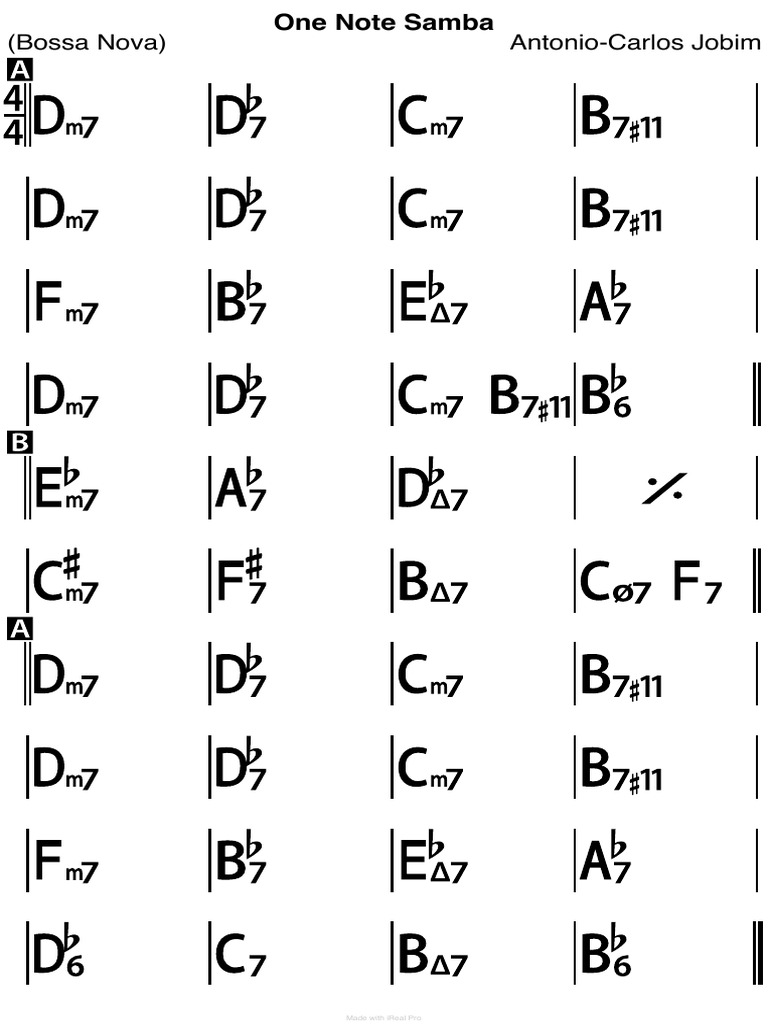 One Note Samba | PDF