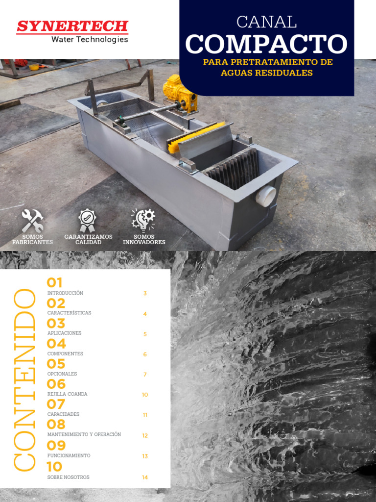Catalogo Canal Compacto Pretratamiento | PDF | Aguas residuales | Agua