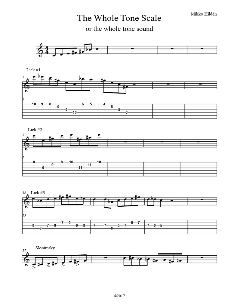 The Whole Tone Scale | PDF