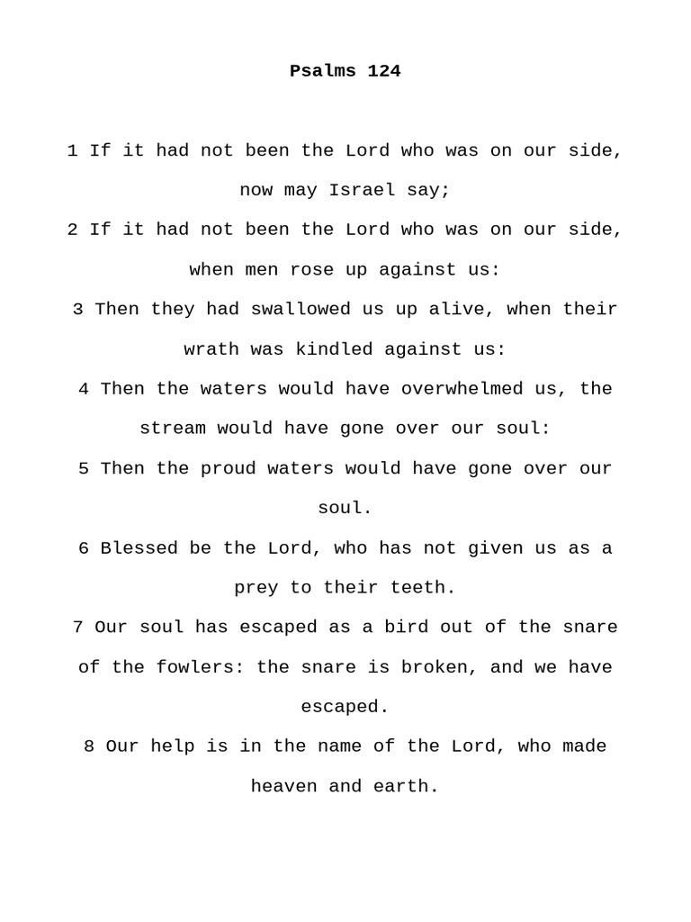 Psalm 124 | PDF