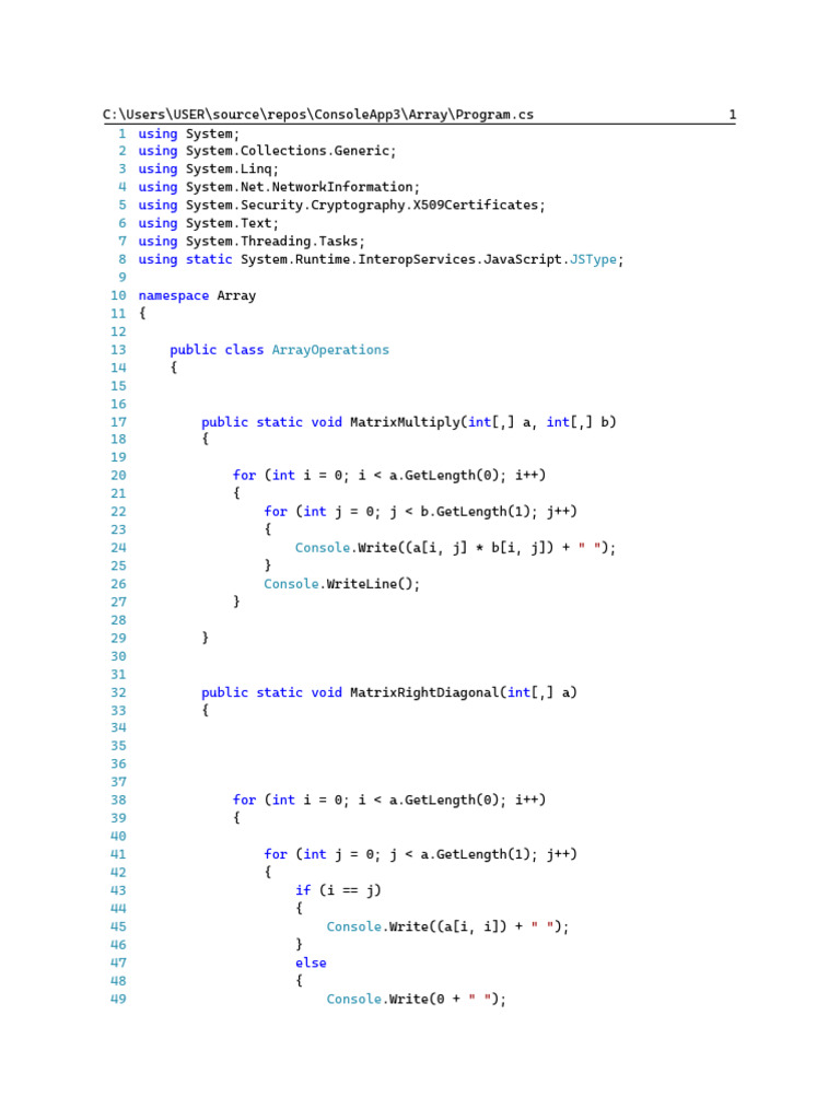 Array Diagonal Pdf Computer Programming Software Engineering