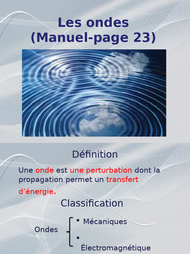Définition et classification des ondes | PDF | Vagues | Fréquence