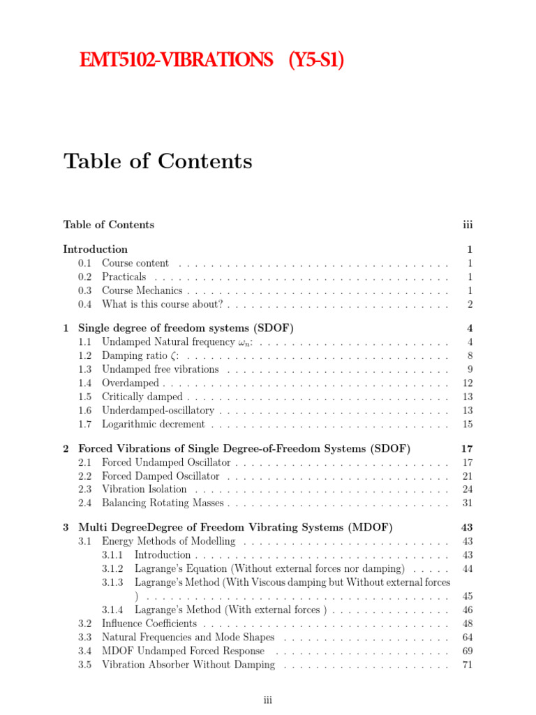 T1a Inno2019 SDOF Free Vibrations | PDF | Damping | Oscillation T1a Inno2019 SDOF Free Vibrations | PDF | Damping | Oscillation