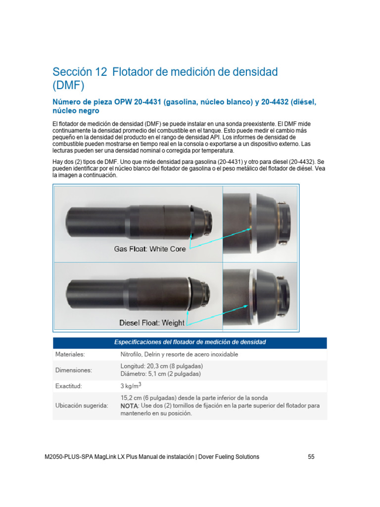 progauge_maglink_lx_plus SENSOR DENSIDAD | PDF | Tornillo | Tanques