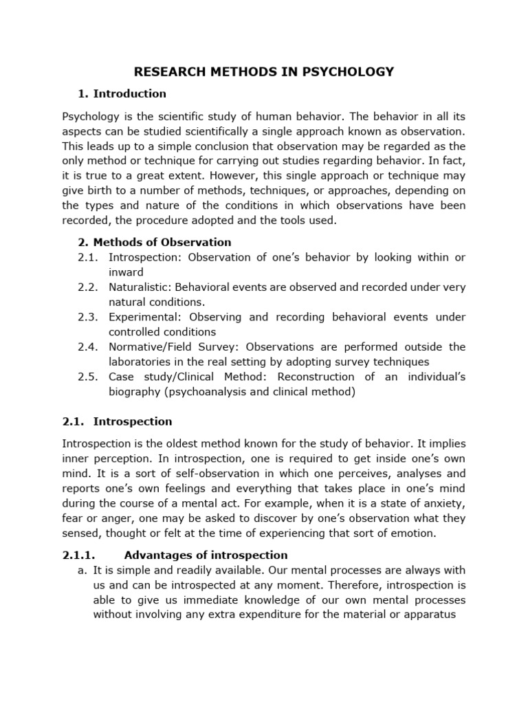Research Methods in Psychology | PDF