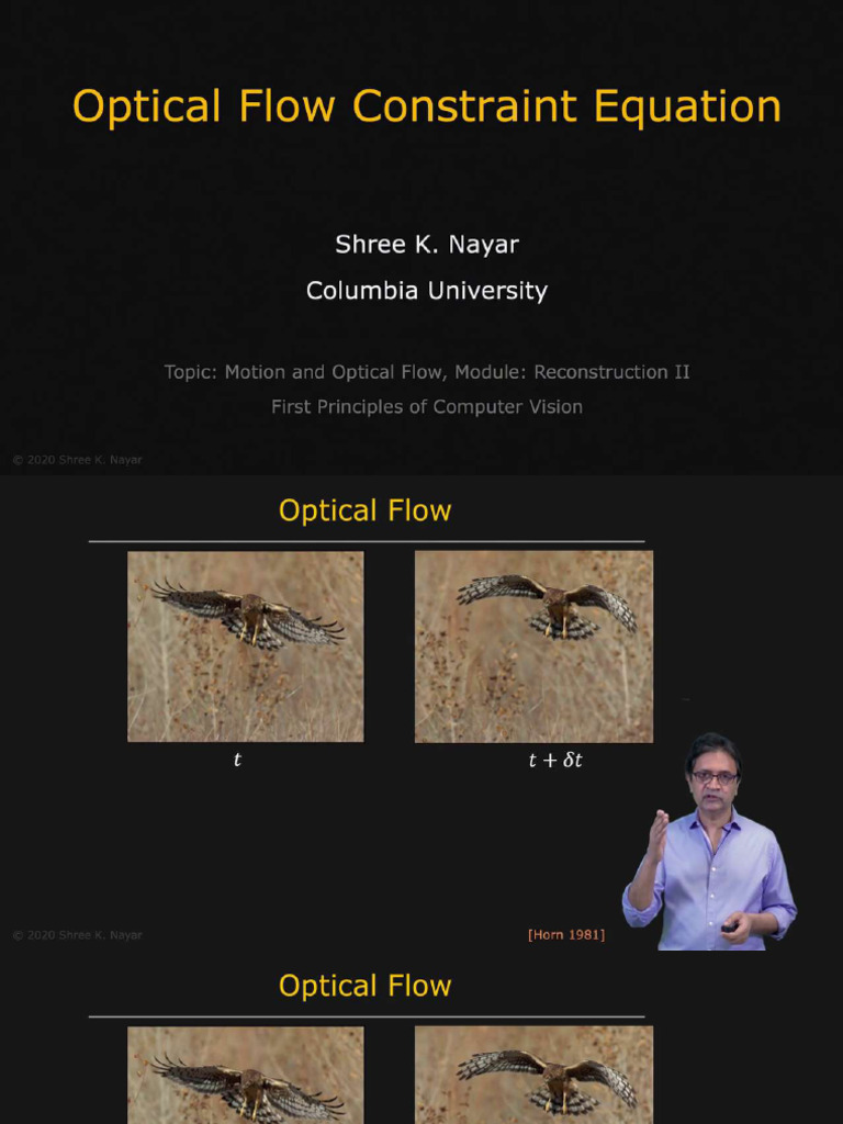 03.optical Flow Constraint Equation - Optical Flow | PDF