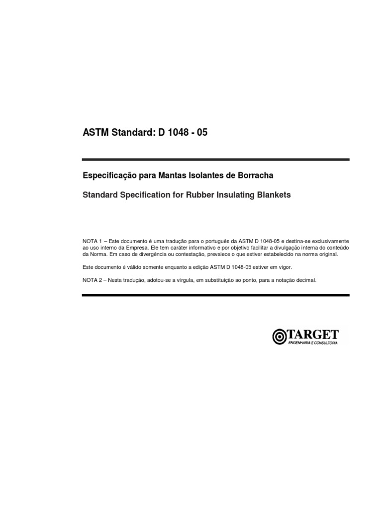 ASTM D 1048 Tradução | PDF | Rede elétrica | Eletricidade
