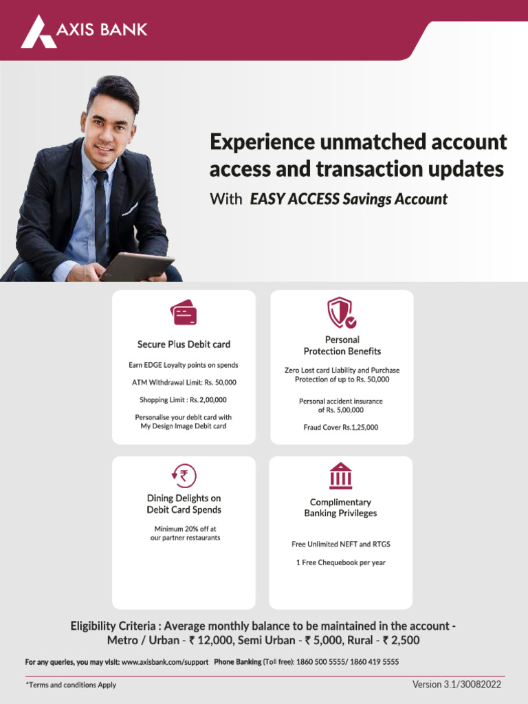 Easy Access Savings Account One Pager New | PDF
