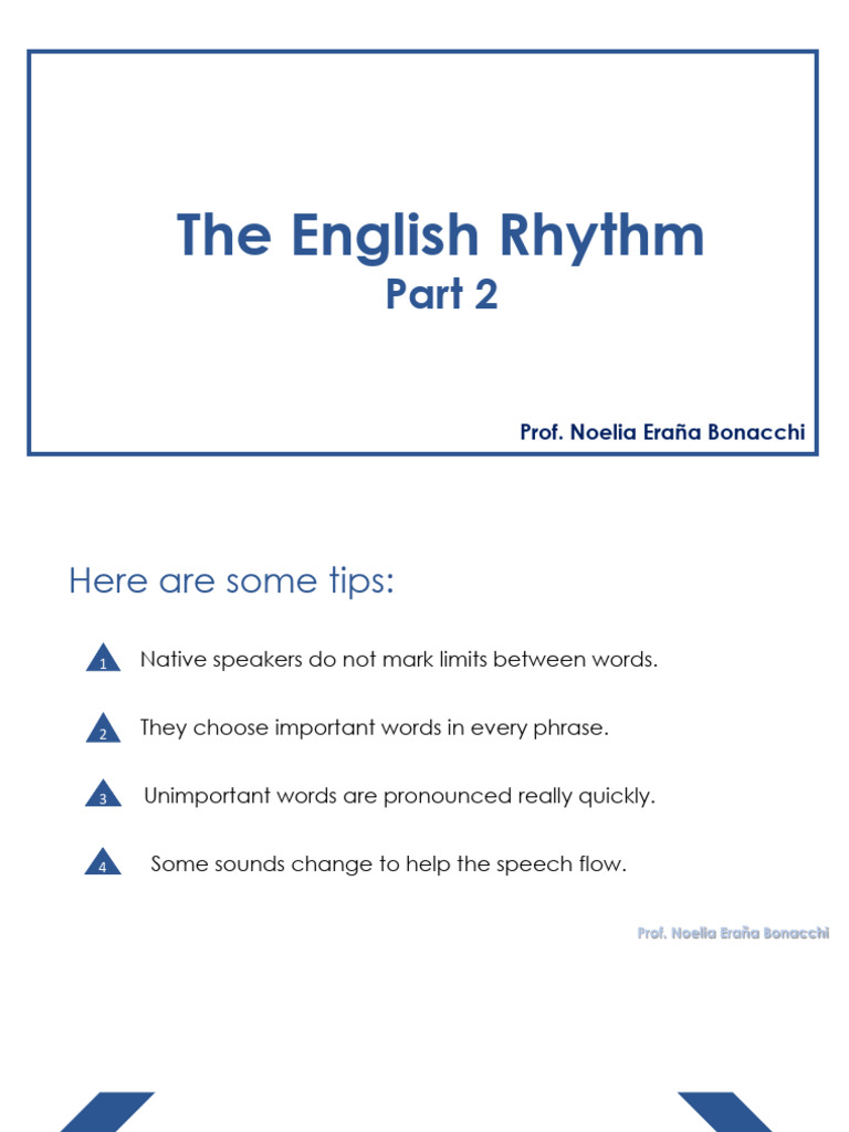 Understanding English Rhythm Techniques | PDF | Word | English Language