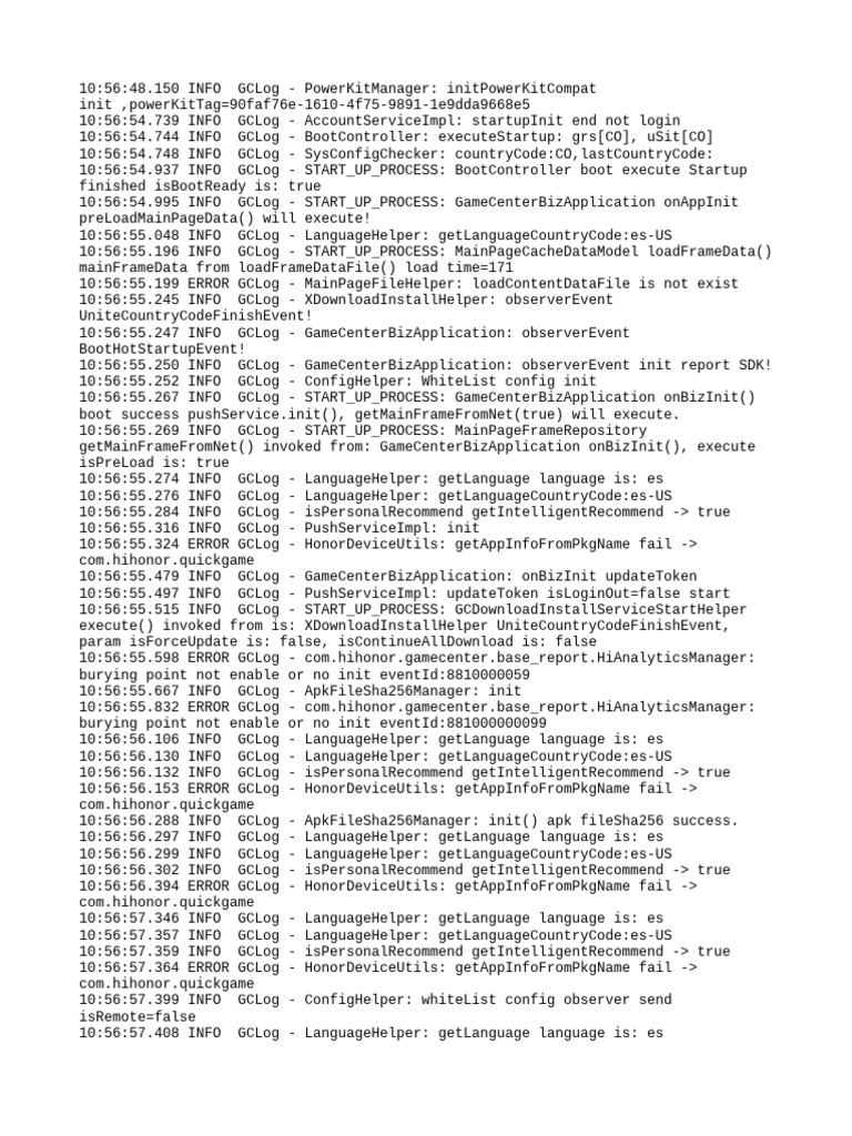 Game Center Startup Log Analysis | PDF | Hypertext | World Wide Web