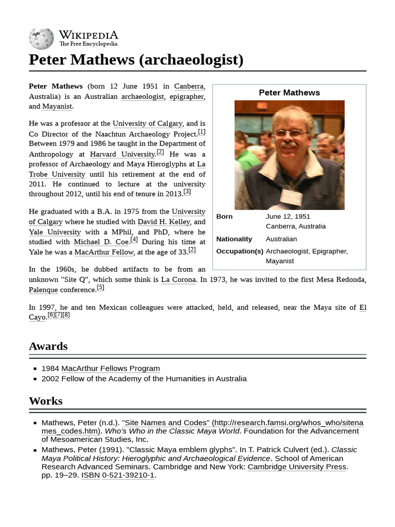 Peter Mathews (Archaeologist) | PDF | Maya Civilization | Mesoamerica