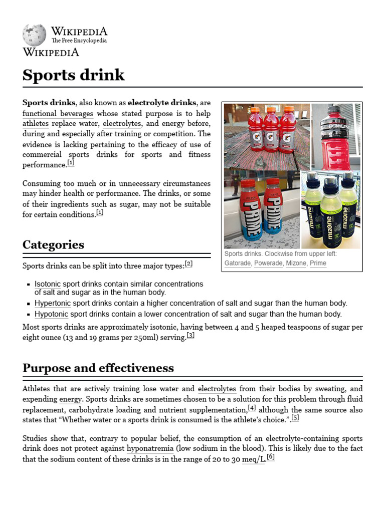Sports Recovery-Drink - Wikipedia | PDF | Non Alcoholic Drinks ...