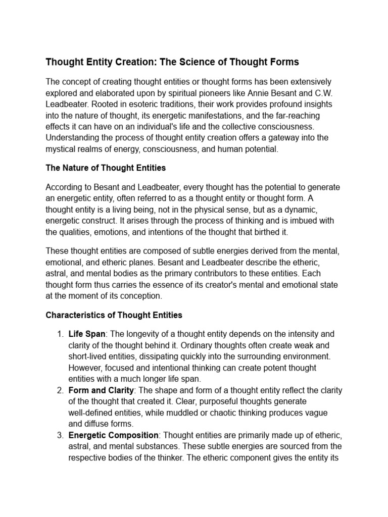 Thought Forms for Spiritual Seekers | PDF | Thought | Emotions