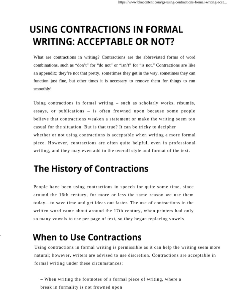 Contraction Abstracts and Analysis of Specialized Texts . | PDF | Human ...