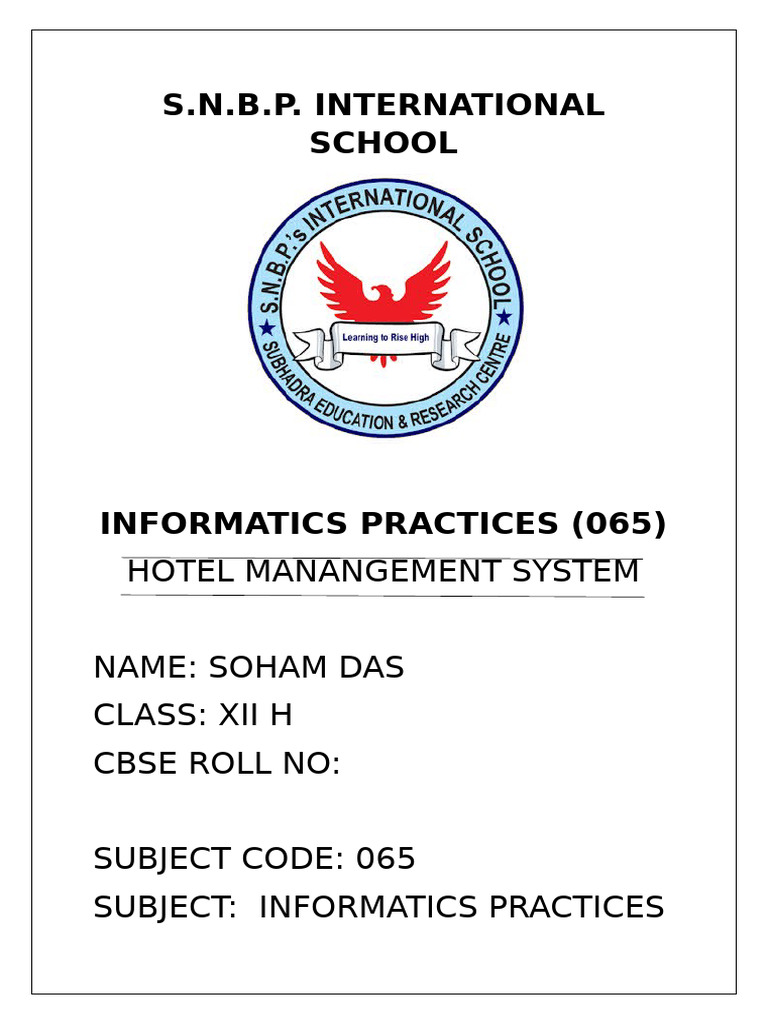 Ip Project Print | PDF | Databases | My Sql