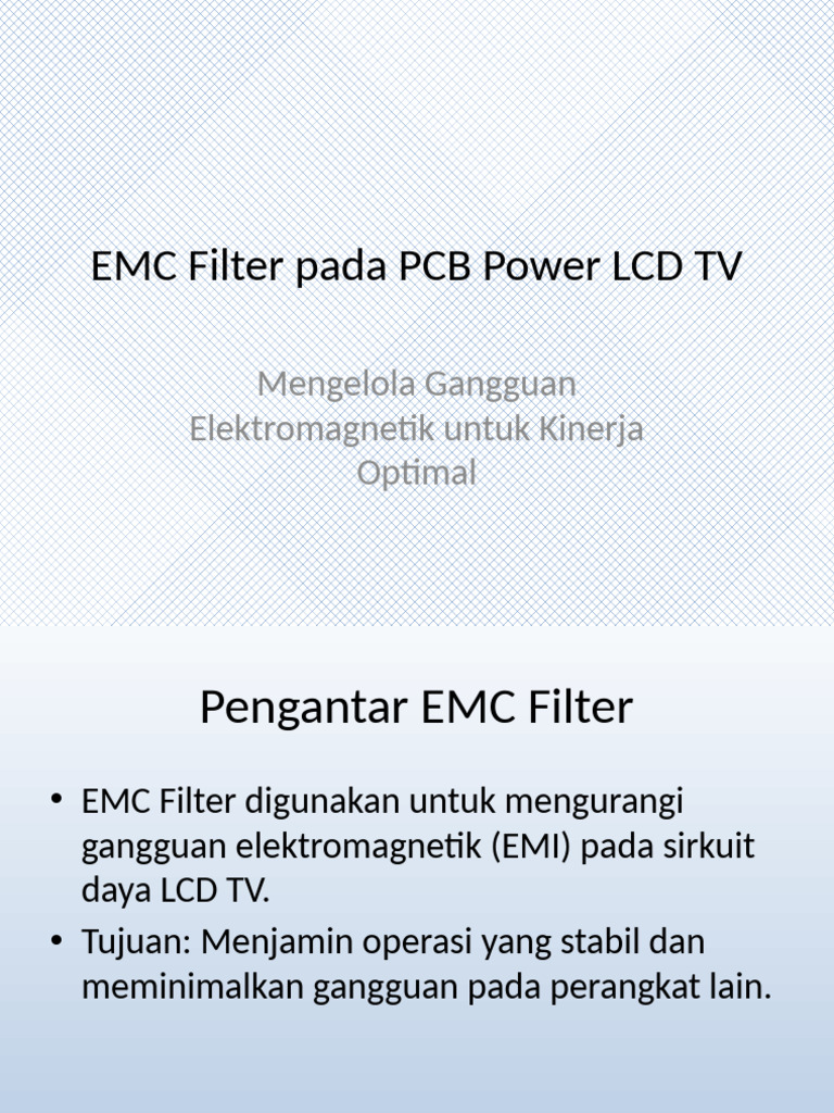EMC Filter PCB Power LCD TV Presentation | PDF