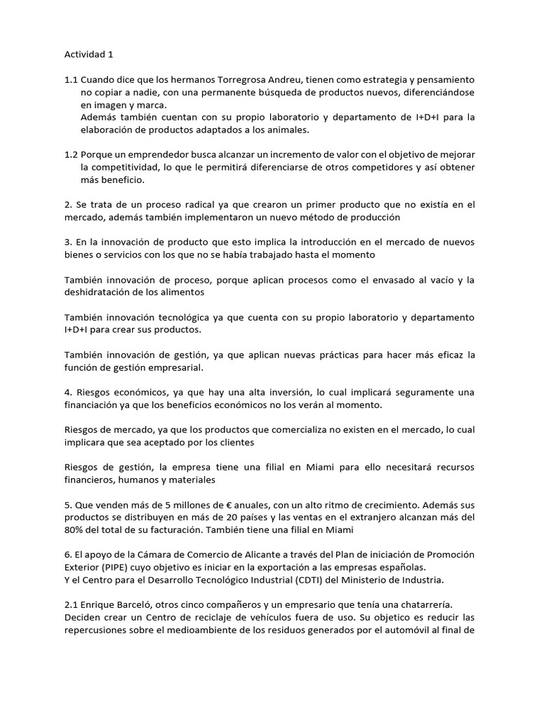 Fernandez Sunquillpo Joselyne EA02 Tarea | PDF | Innovación | Mercado (economía)