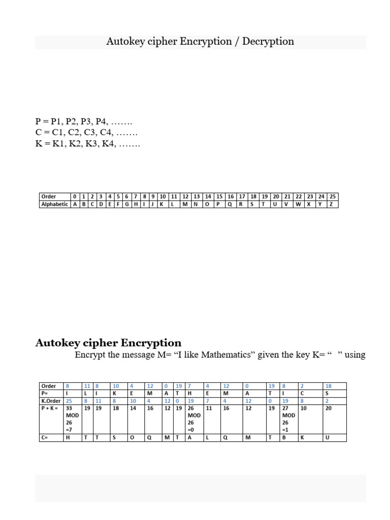 6 - 6 - Autokey Ciphe | PDF