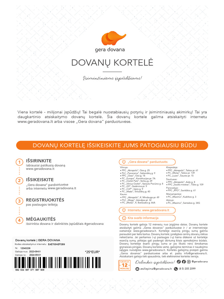 Gera Dovana Coupon | PDF
