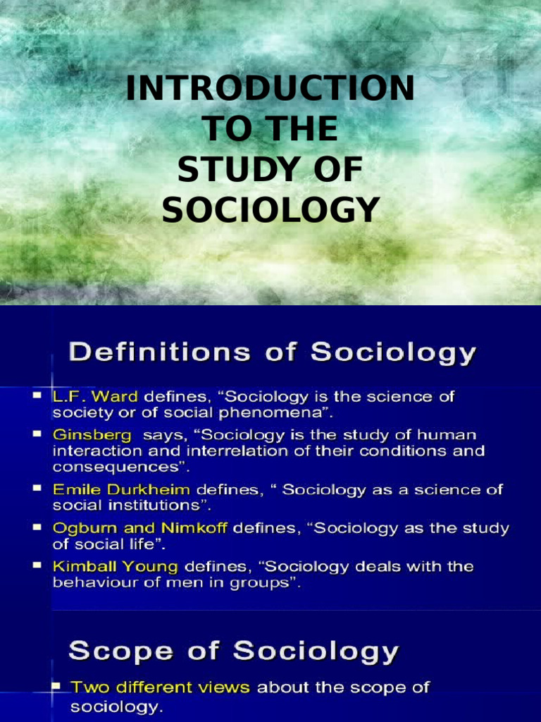 Intro To Sociology | PDF | Sociology | Methodology