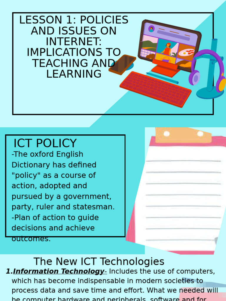 ICT Policies and Issues | PDF | Information And Communications ...