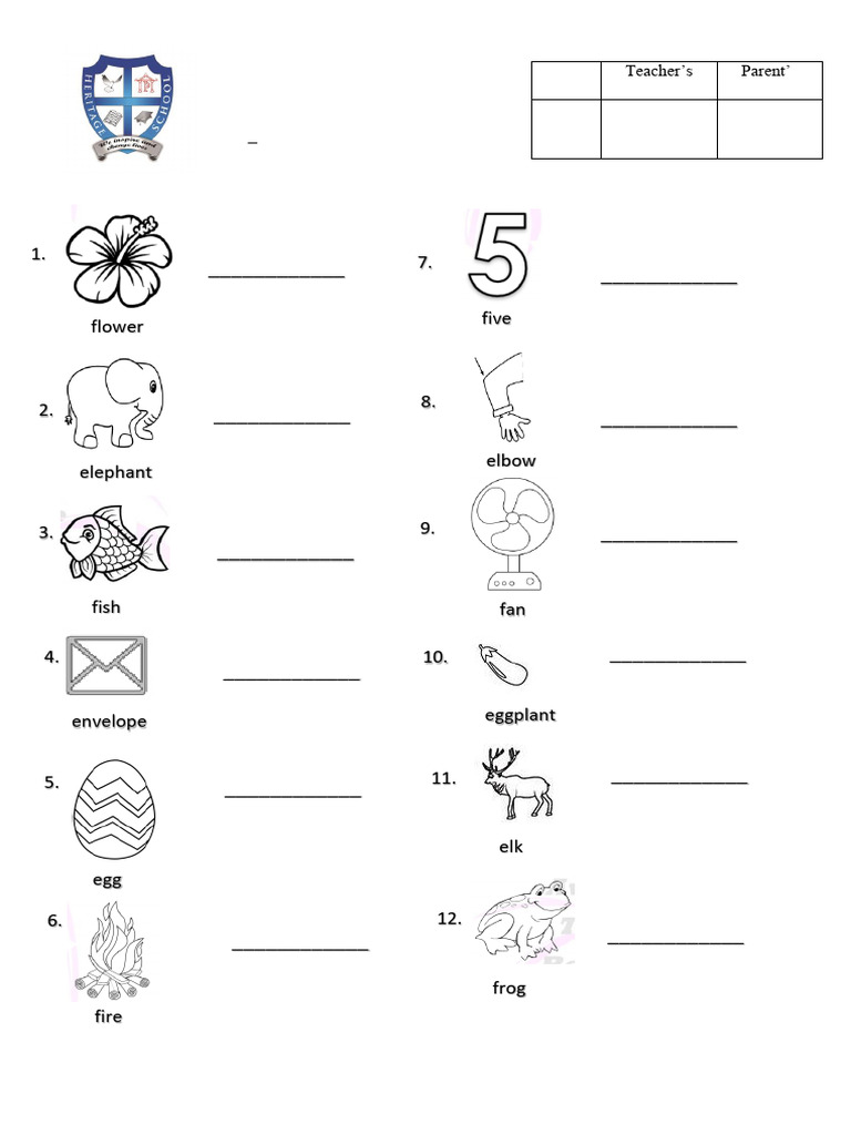 phonics, Sept 15 (Ee,Ff) | PDF